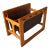 Mid Century Modern Teak Wood and Leather Danish Magazine Rack | Chairish