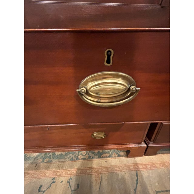 19th Century Mahogany Linen Press Georgian Style | Chairish