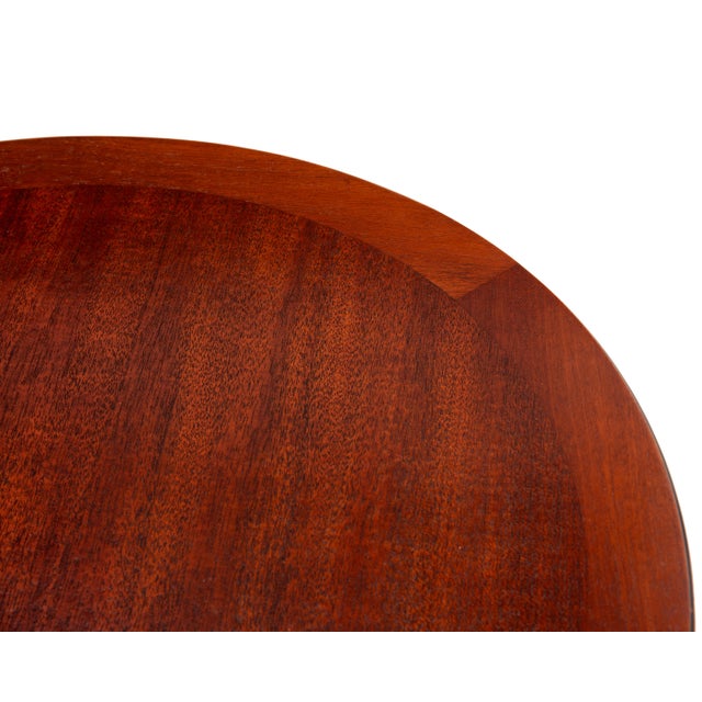 Edward Wormley Dunbar Two Tiered Round Mahogany Side Table | Chairish