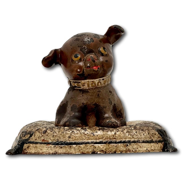 Rare Antique Hubley Mfg. Co. Model #32 "Fido on Pillow" Puppy Dog Cast ...