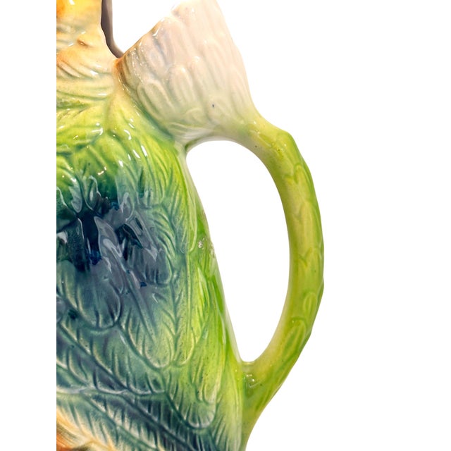 Early 20th Century French Majolica Cockatoo or Parrot Pitcher by St ...