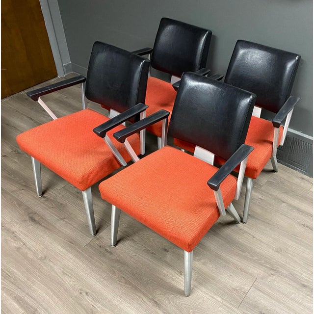 Good Form Industrial Arm Chairs-Set of Four | Chairish