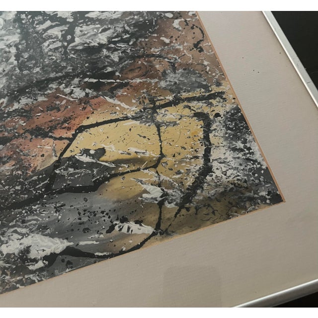 Mid Century Abstract Expressionist Painting 1970s | Chairish