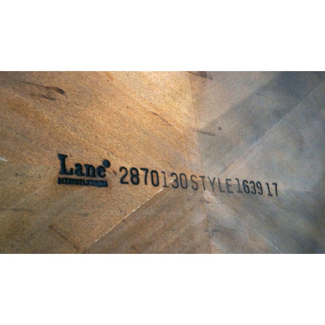 1970s Parquet Top Lane Side Table | Chairish