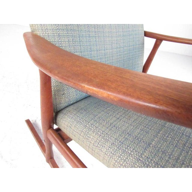 Classic Mid-Century Danish Teak Rocking Chair | Chairish