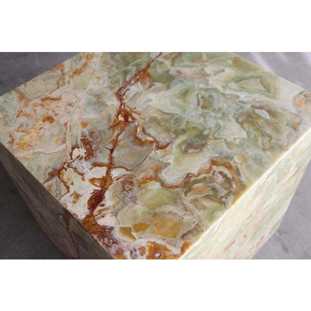 Set of 3 Custom Onyx Cube Tables - Varied Colors | Chairish