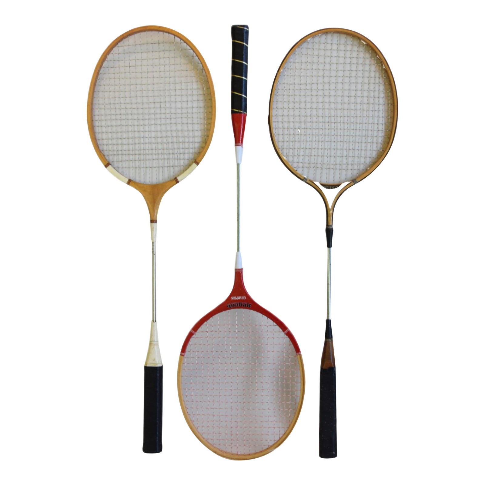 Vintage Badminton Sports Racquets, S/3 | Chairish