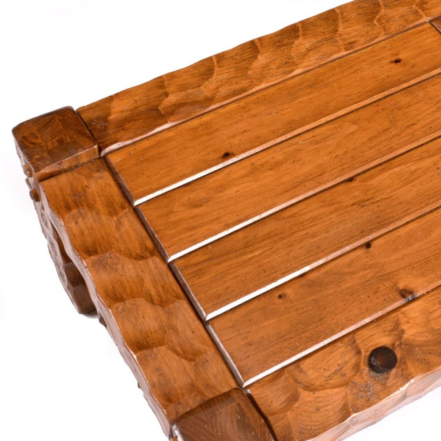 Null Rustic Solid Knotty Pine Log Cabin Style Coffee Table and Side ...