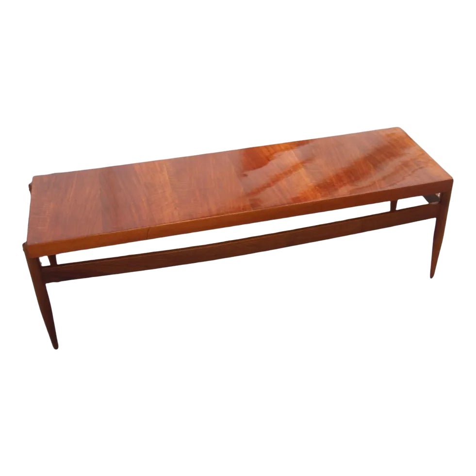 Vintage Rectangular Walnut Coffee Table | Chairish