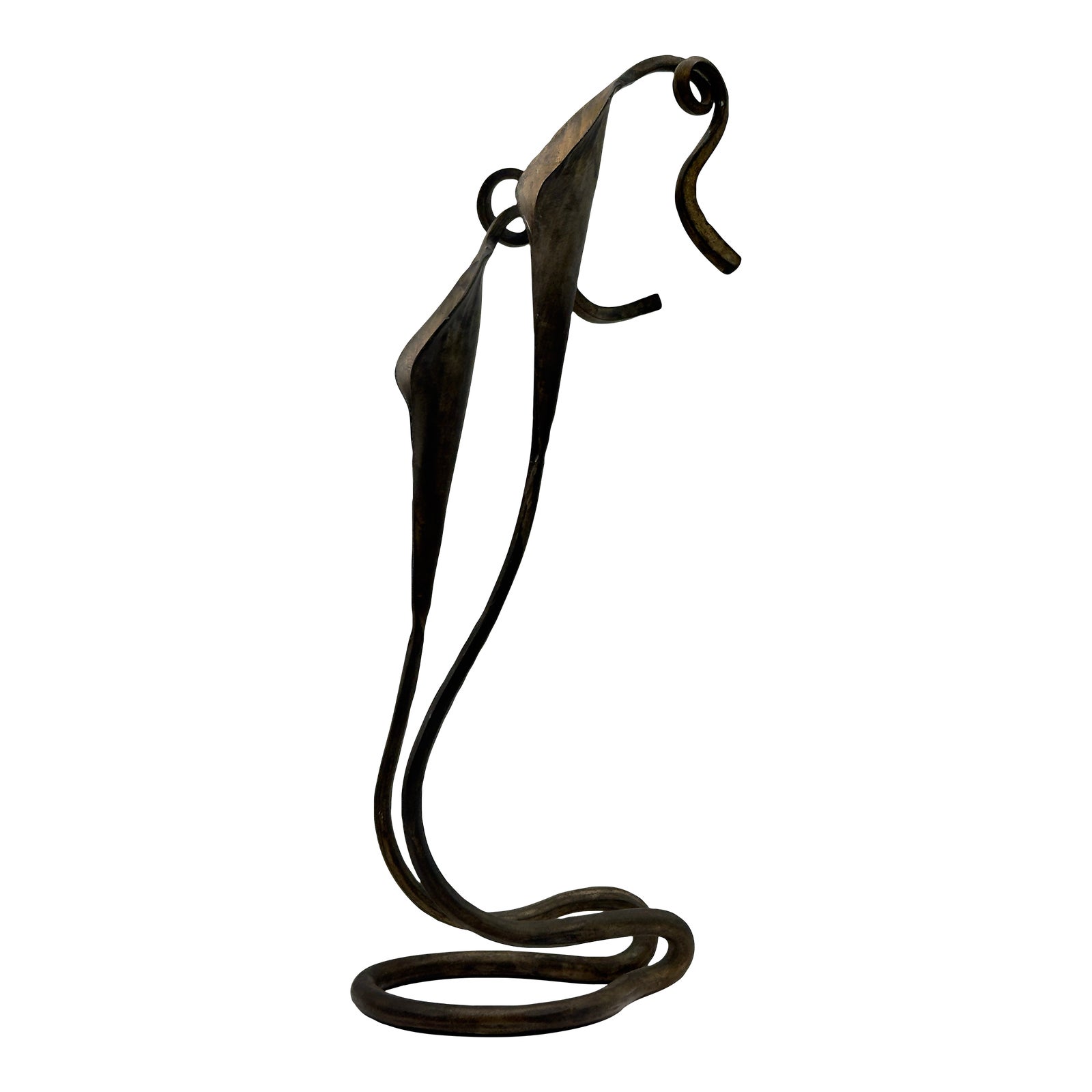 Mid 20th Century Hand-Forged Iron Calla Lily Candlestick – Jack ...