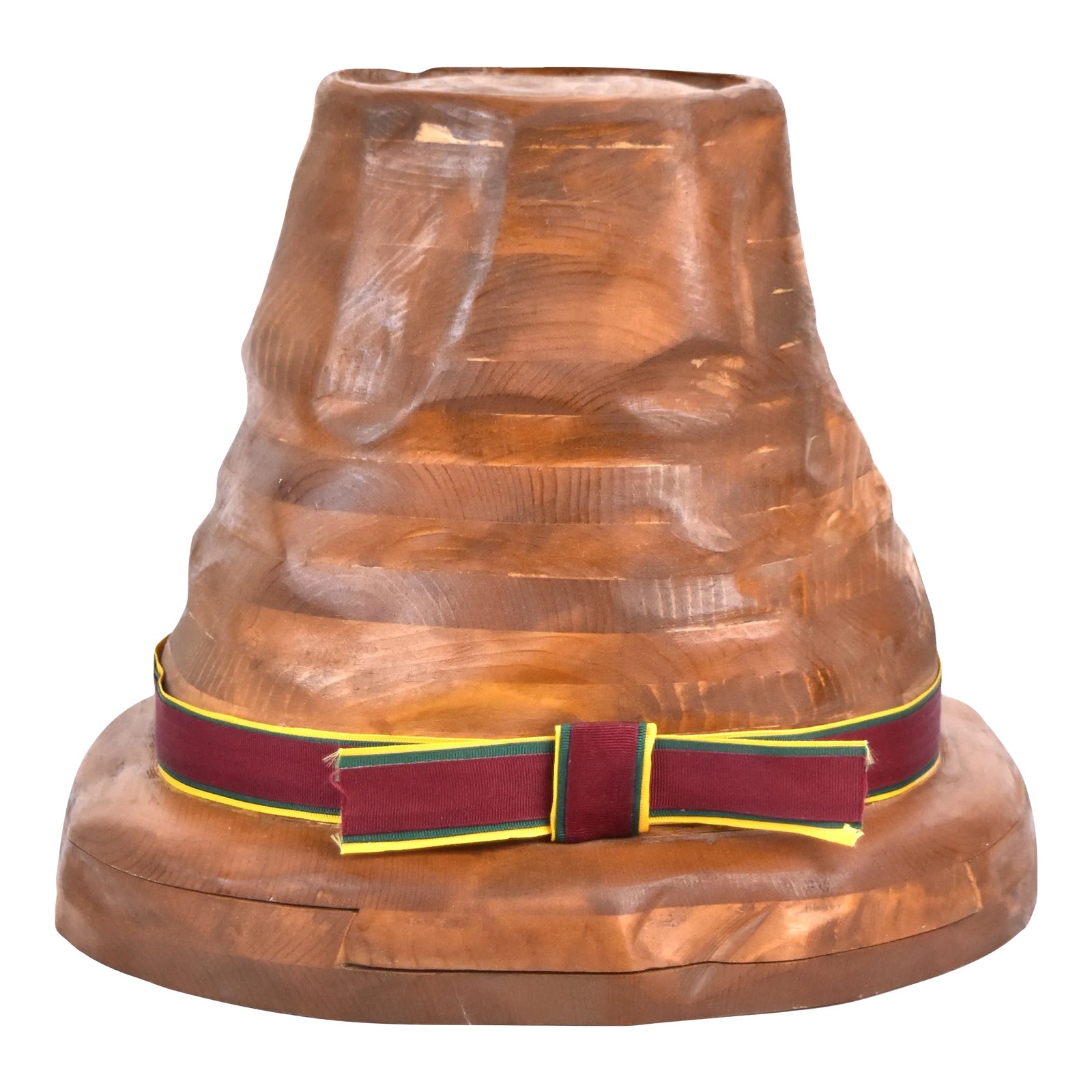 1970s Vintage Handmade Carved Tyrolean Hat Shaped Box | Chairish