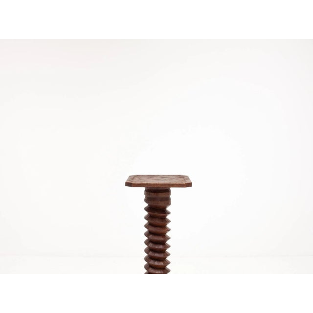 Vintage French Pedestal Plinth Turned Screw Column Stem in the style of ...