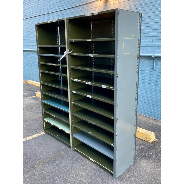 1940s Industrial Library Shelving From Lyon Metal Products | Chairish