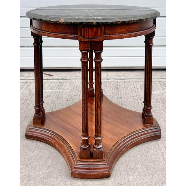 Vintage Marble Top Regency Style Side Tables - a Pair | Chairish