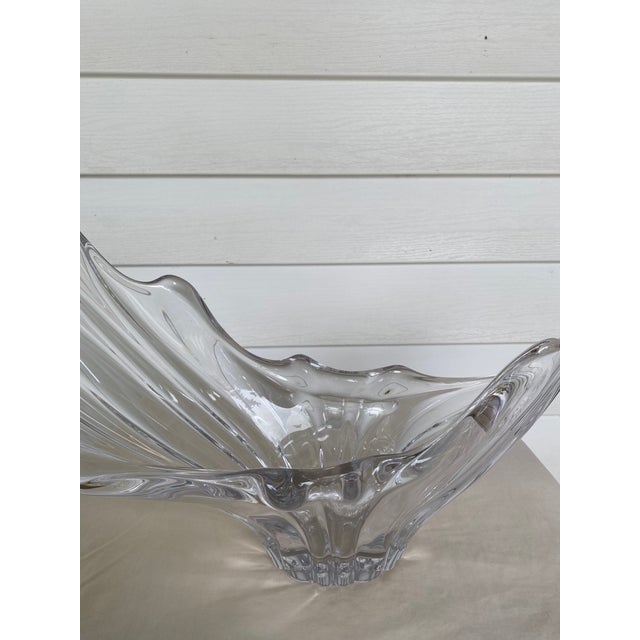 Vintage Cofrac France Art Verrier Crystal Centerpiece Bowl Vase Signed ...