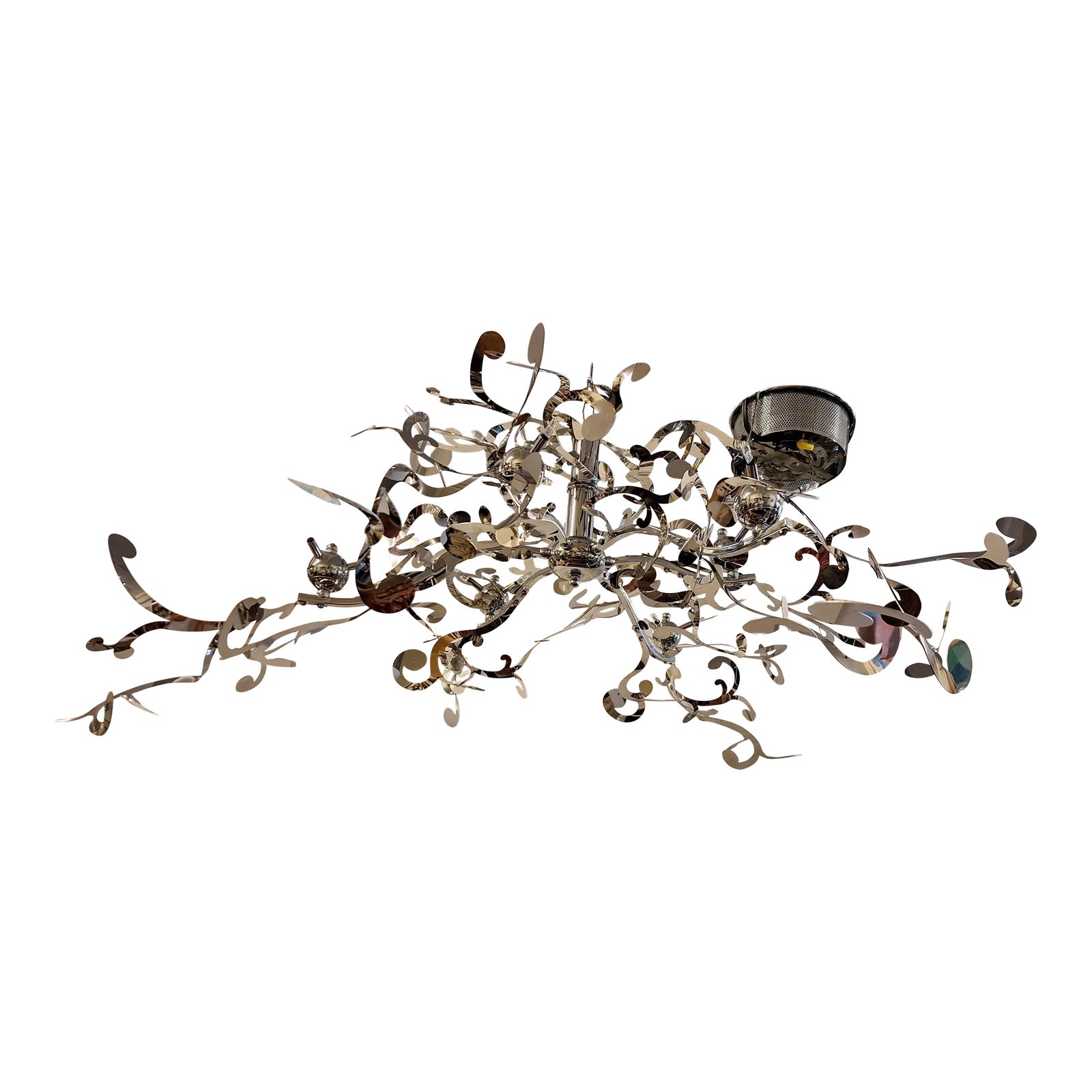 William Brand for Brand Van Egmond Chrome Chandelier | Chairish