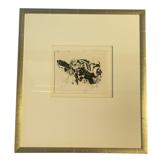 Signed Carl Plansky Monotype | Chairish