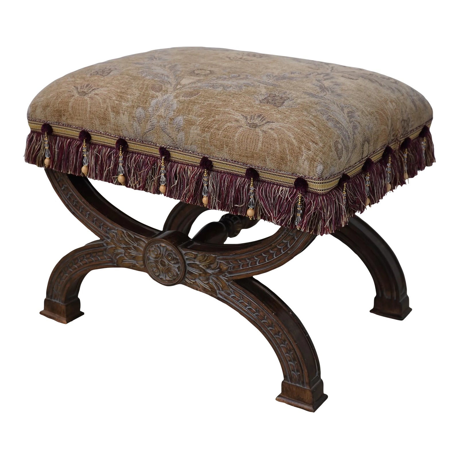 Jeffco Italian Regency Style X Base Bench or Stool | Chairish