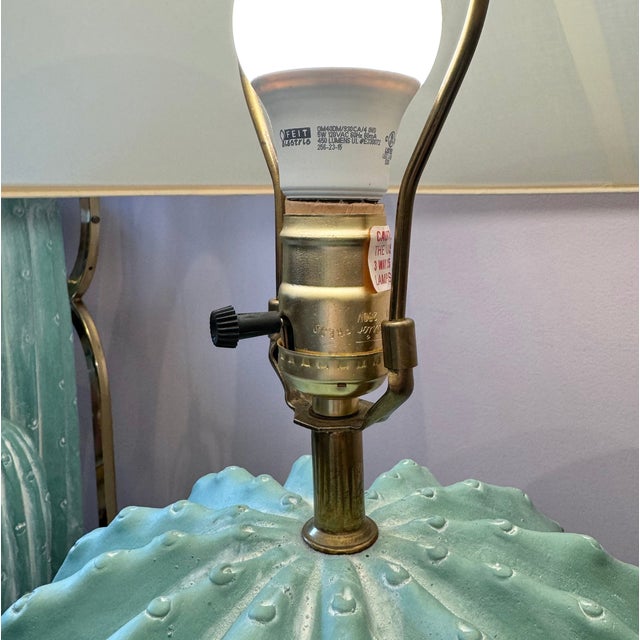 Vintage Postmodern Plaster Cactus Table Lamp by Bon Art | Chairish