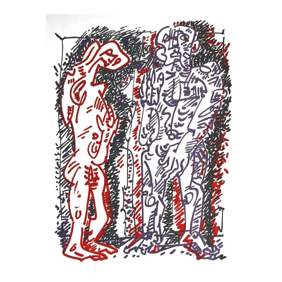 1973 Andre Masson Original Lithograph 1 Graphik | Chairish