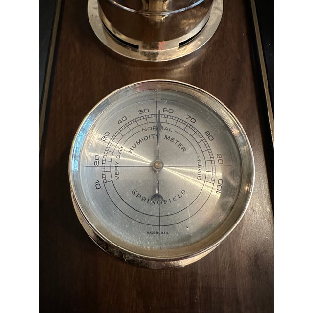 Vintage Springfield Wall Weather Station Brass Wall Thermometer ...