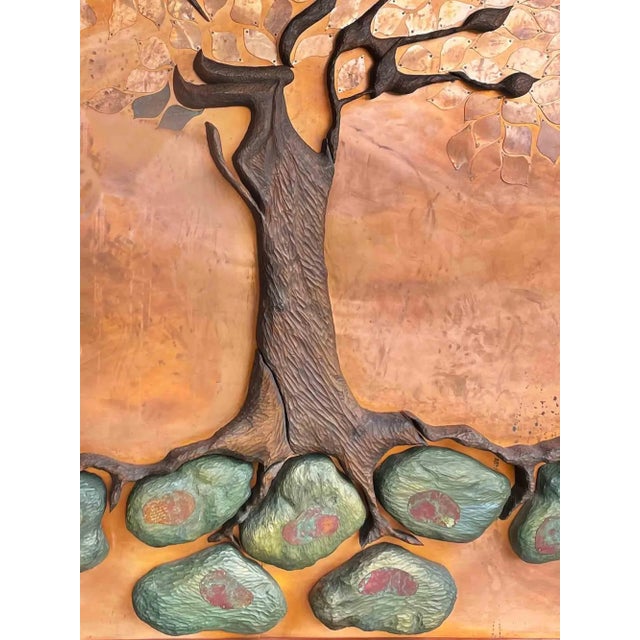 Mid Century Tree of Life Sculptural Wall Relief | Chairish