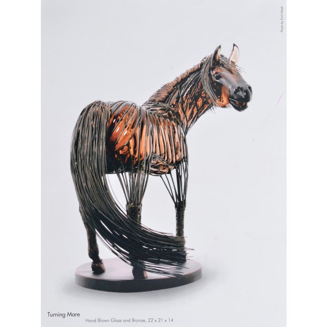 David Bennett Steel Rearing Horse Sculpture | Chairish