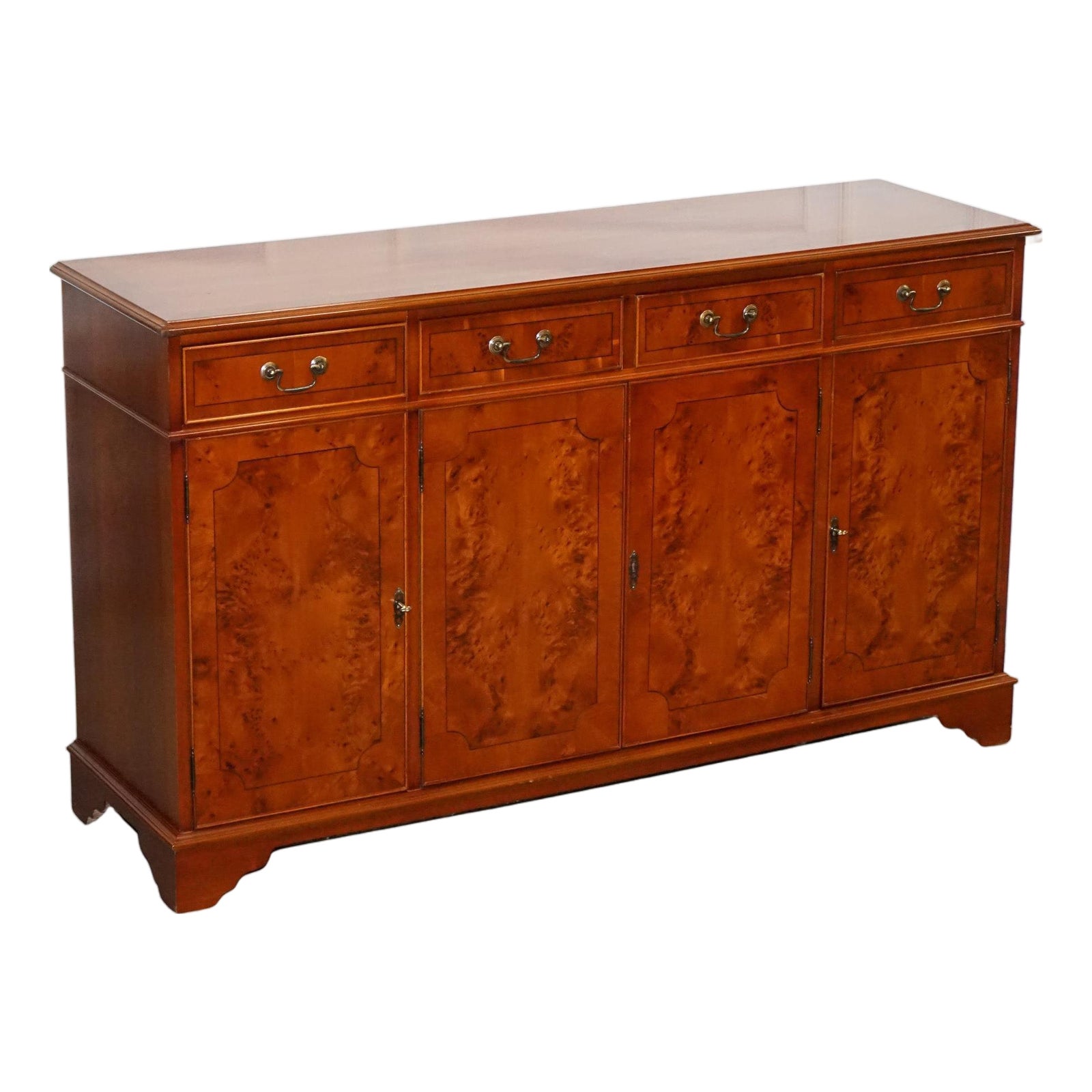 Vintage Sideboard in Burr Yew Wood | Chairish