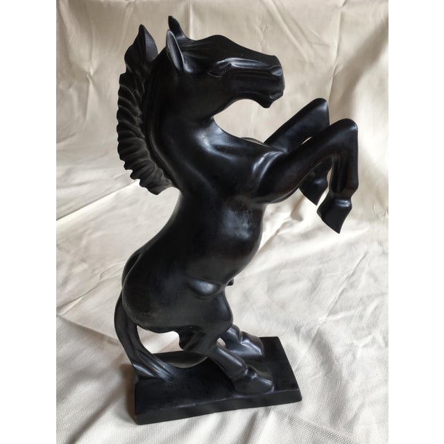 Mid-Century Hand-Carved Wood Stallion | Chairish