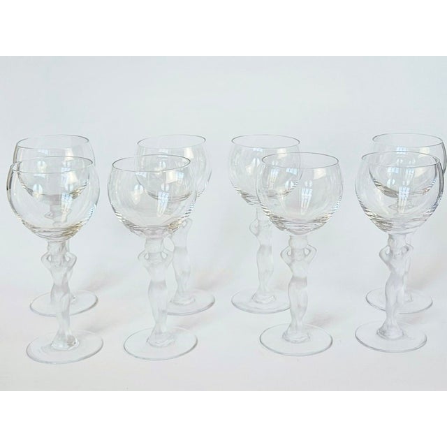1960s Bayel Bacchante French Crystal Claret Wine Glasses- Set of 8 ...