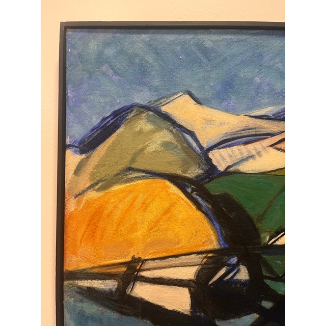 "Urban Sprawl" Abstract Oil Painting by Artist Peter Bruning | Chairish