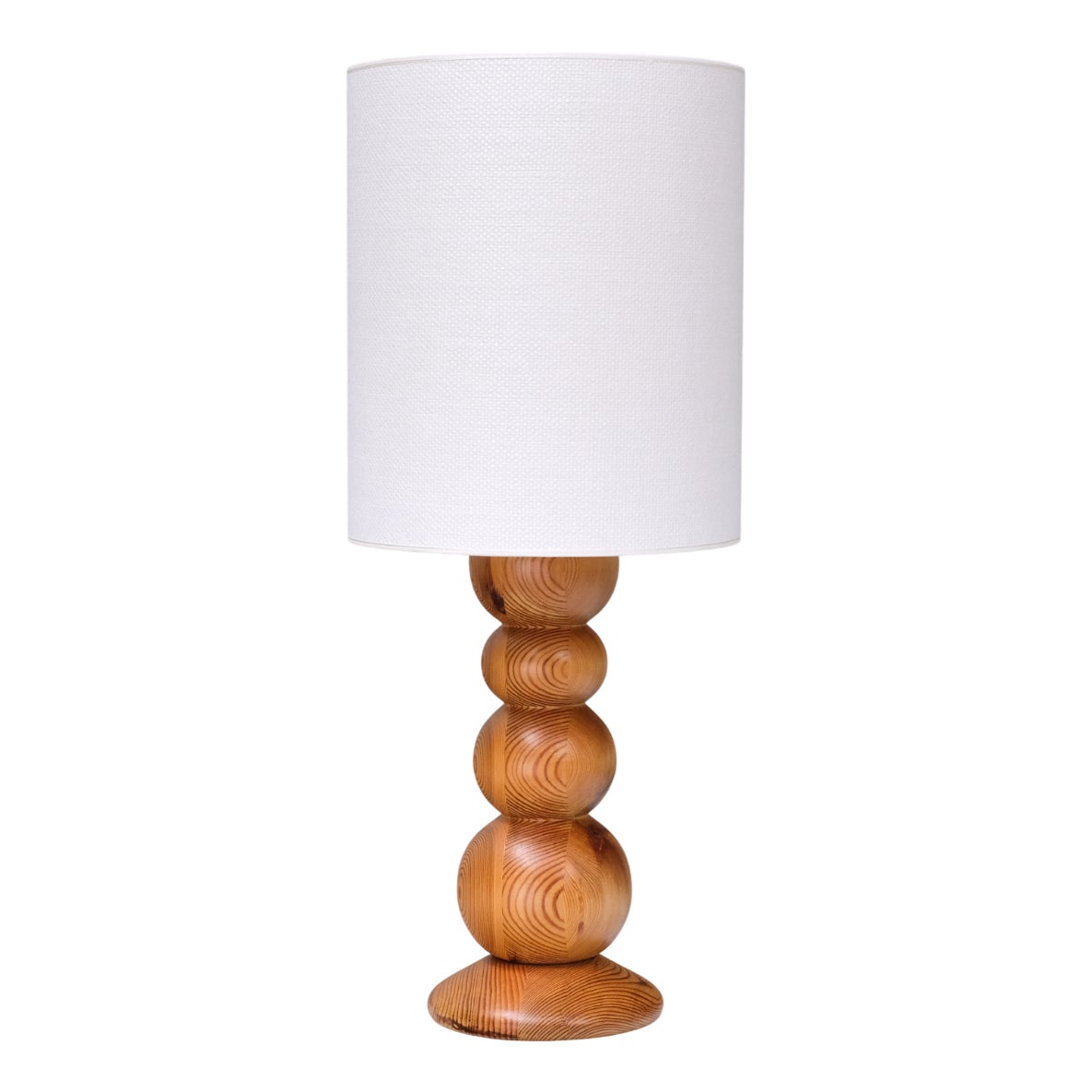 Swedish Modern Table Lamp in Pine by Stig Johnsson, 1970s | Chairish