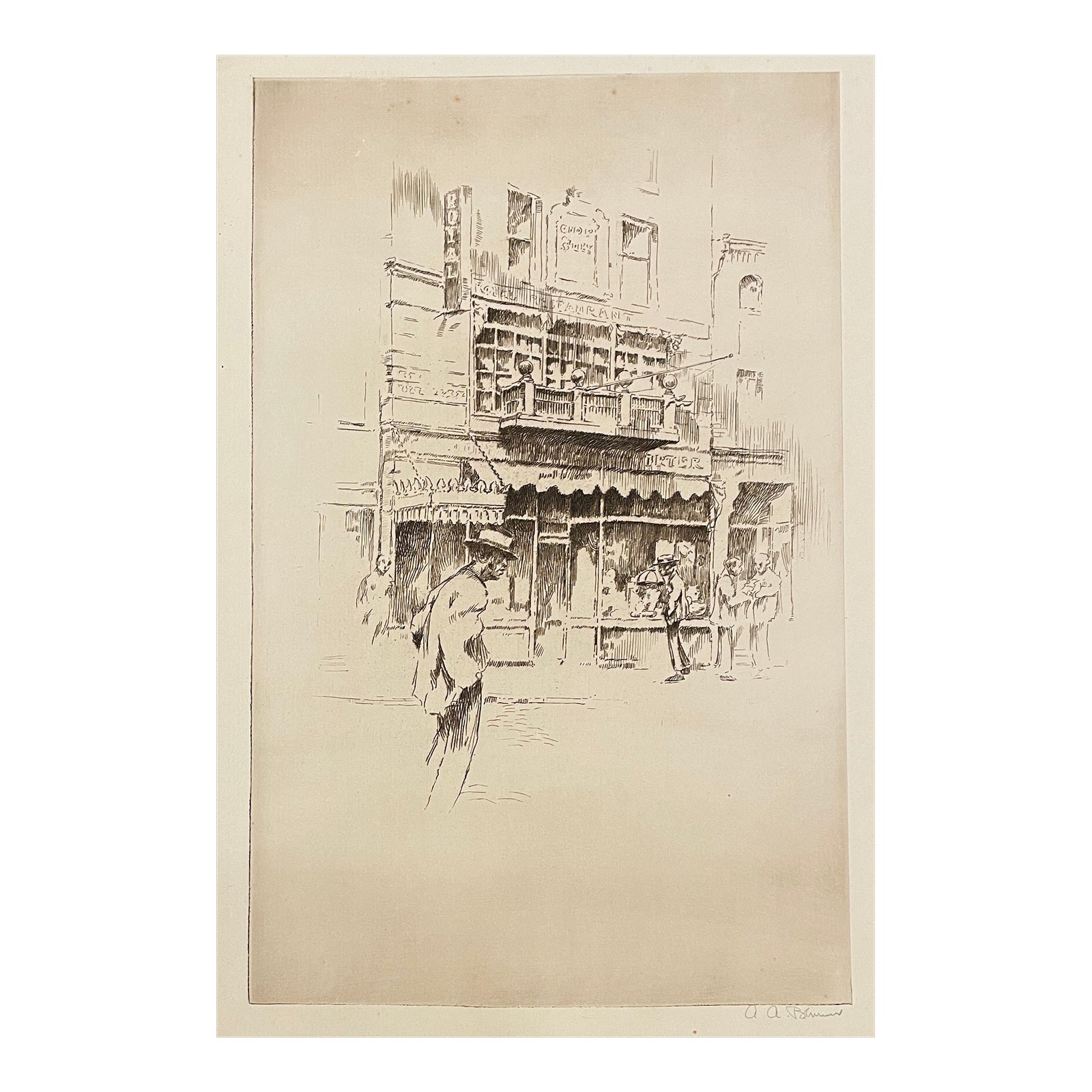 1920s Alexander Blum Harrison Avenue Boston Etching | Chairish