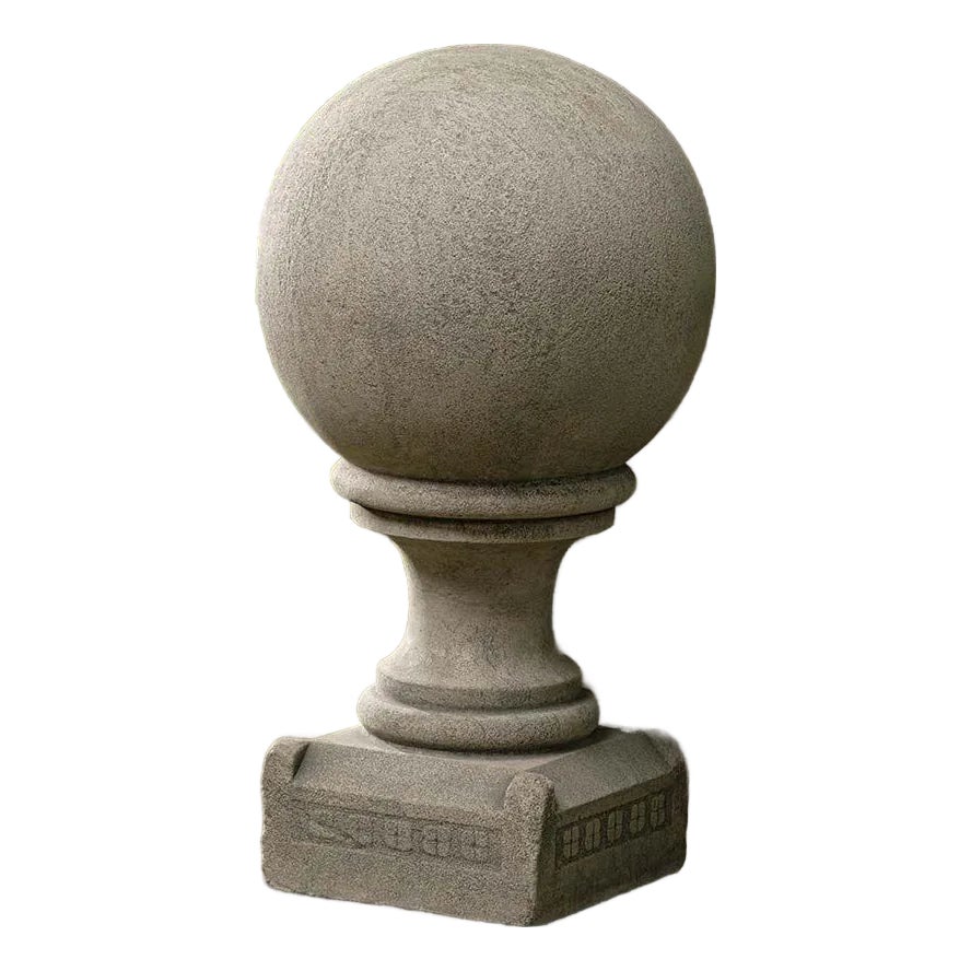 Cliveden Finial Gray Concrete Statue | Chairish
