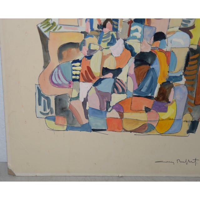 Guy Buffet (France / Hawaii) Original Abstract Watercolor C.1960s ...