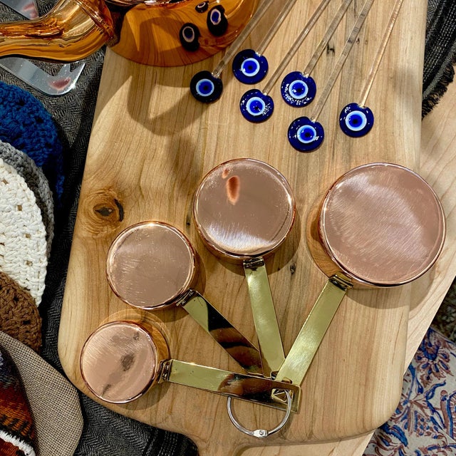 Copper Measuring Cups | Chairish