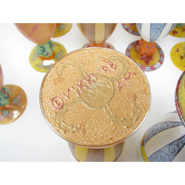 Vintage Smithereens Custom Hand-Painted Water Goblets / Iced Tea ...