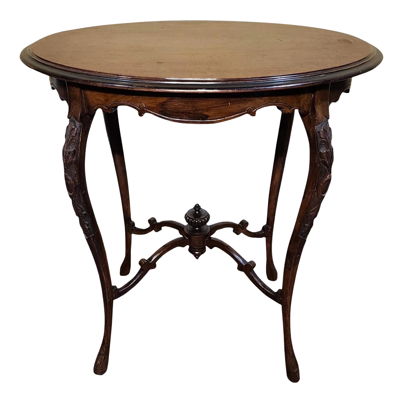 1900s Edward VII Popham Radford Co. Mahogany Oval Occasional Table ...