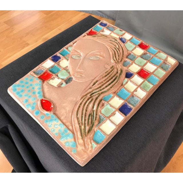 Large Harris Strong Woman Tile Art A | Chairish
