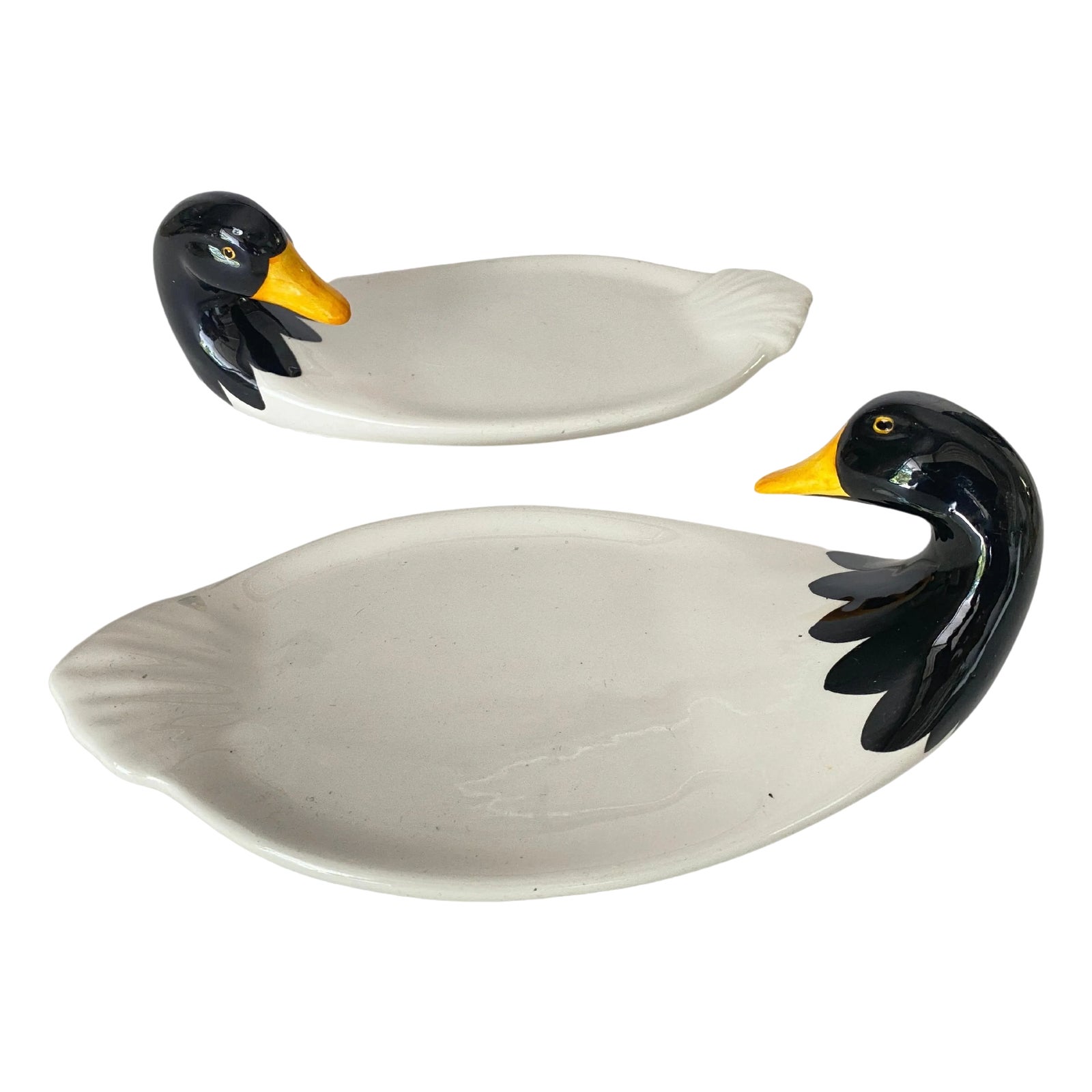 Ceramic Duck Butter Dishes, France, 1970s, Set of 2 | Chairish