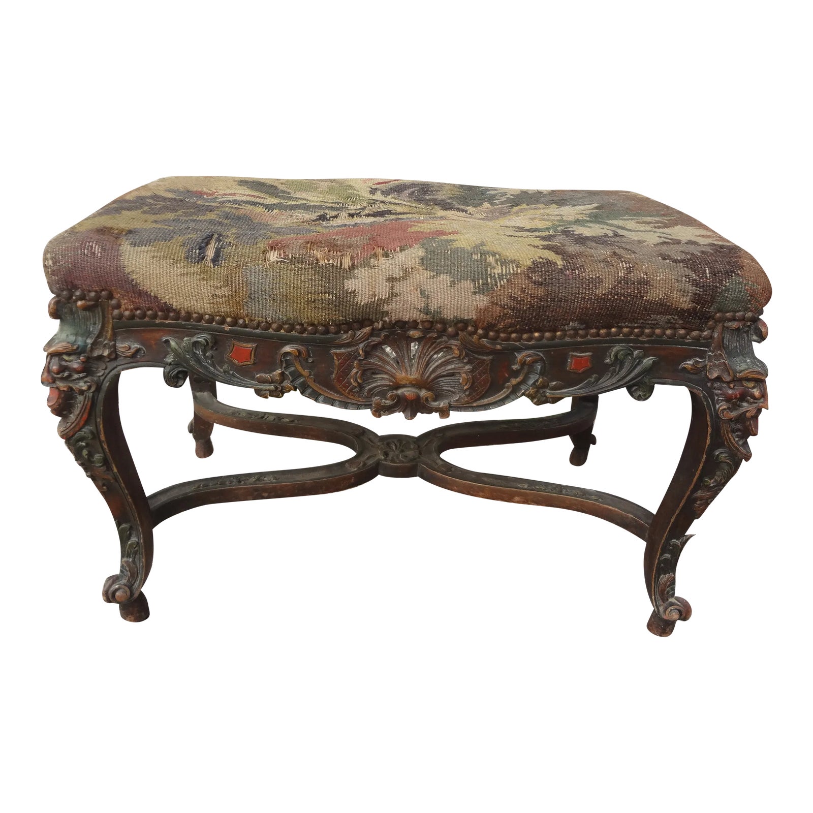 19th Century French Louis XIV Style Bench | Chairish