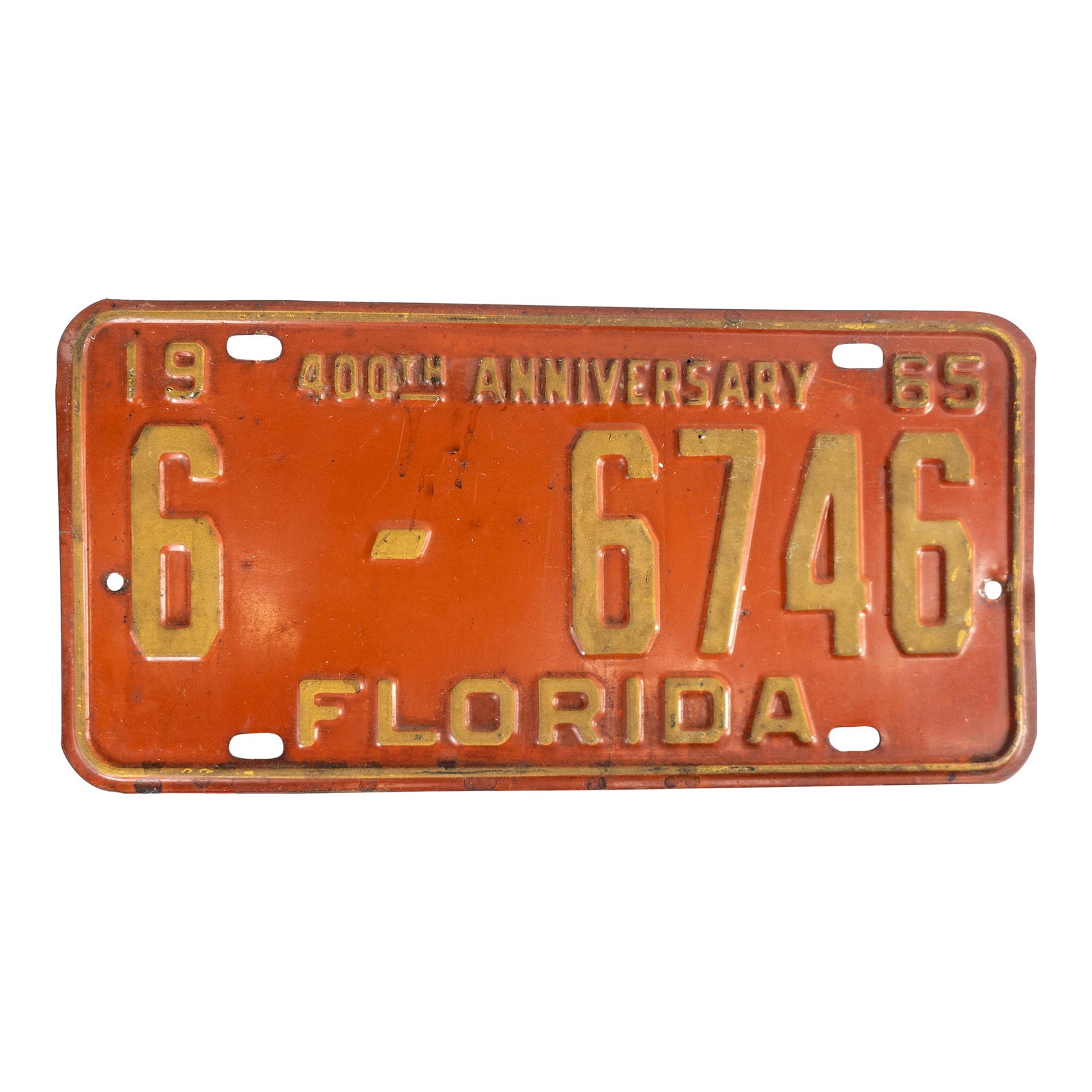 Mid-Century 1965 Vintage Decorative Florida 400th Anniversary License ...