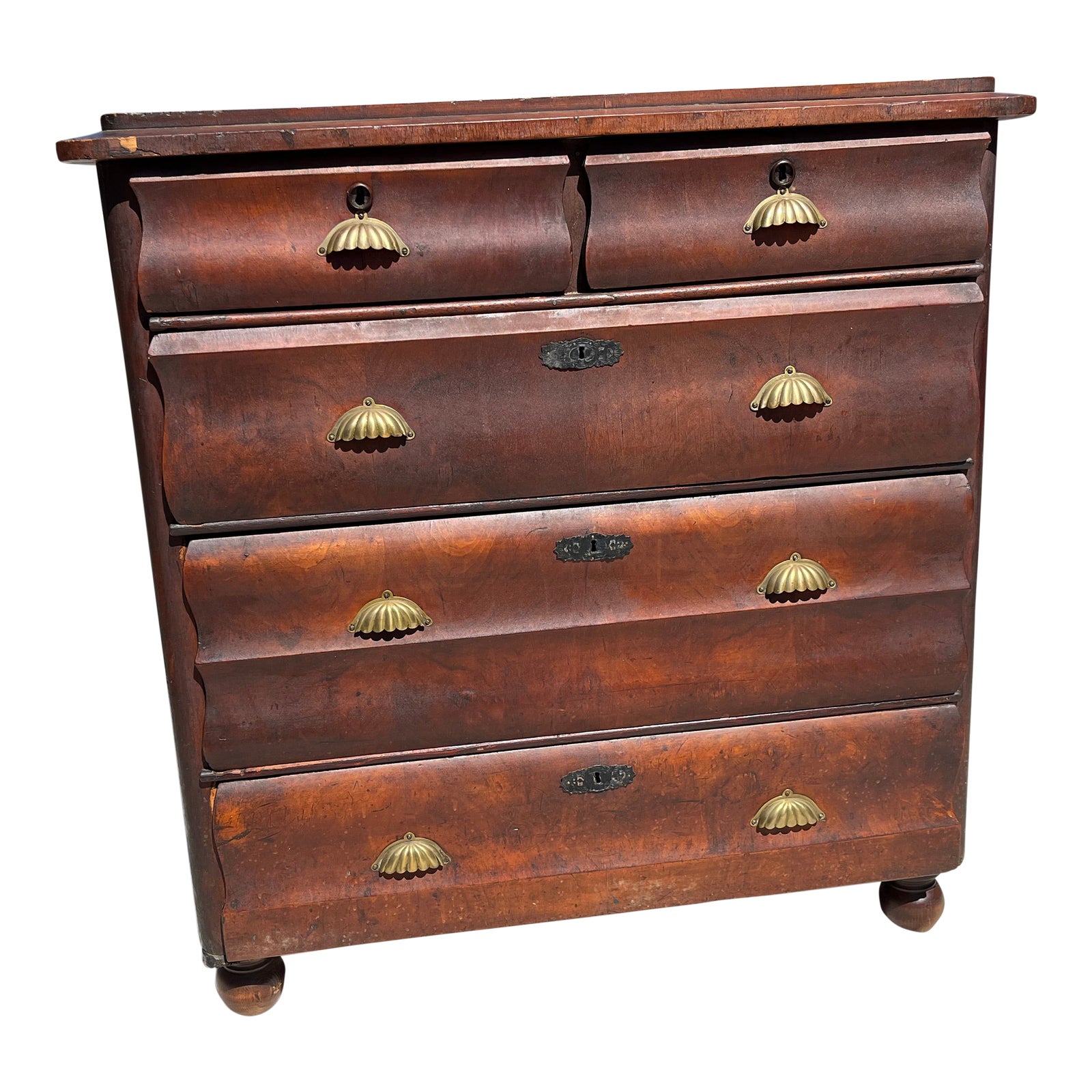 19th Century European Commode With Shell Hardware | Chairish