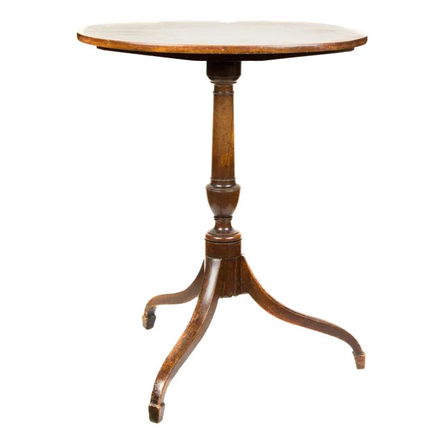 Antique Late 18th Century Federal Oval Tilt Top Tea Table | Chairish