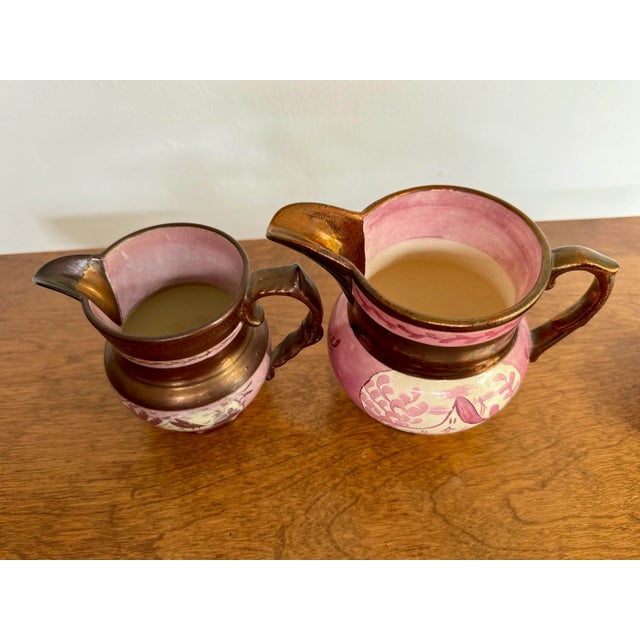 Antique Pink Luster Creamers- Set of 2 | Chairish