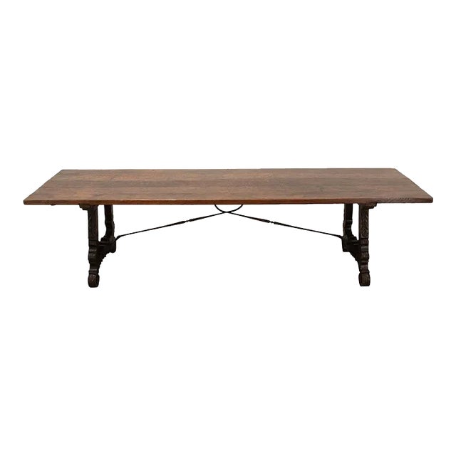 Spanish Oak Extending Dining Table | Chairish
