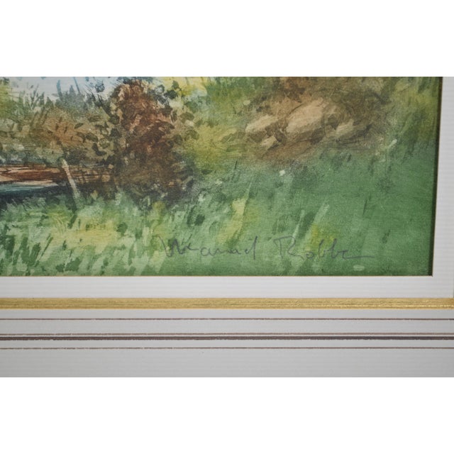 Manuel Robbe (1872-1936) "River Landscape" Aquatint, Color Print ...