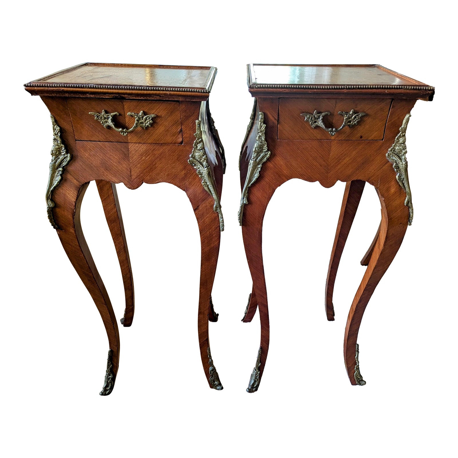 Pair of French Louis XV Side Tables | Chairish