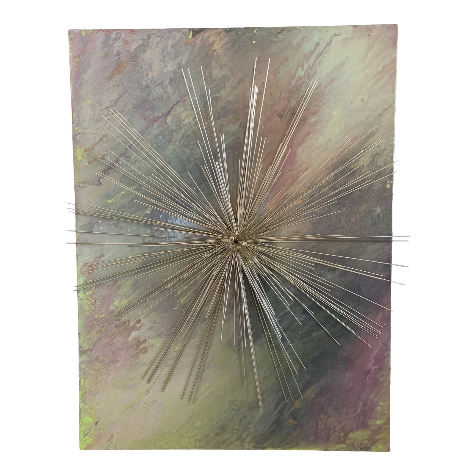Starburst Sculptural Painting by Heather Johnston | Chairish
