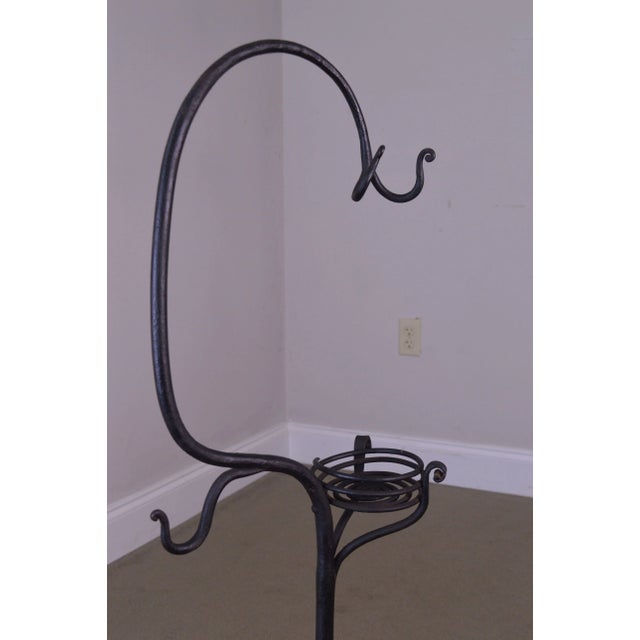 Antique Hand Wrought Iron Tea Kettle Stand | Chairish